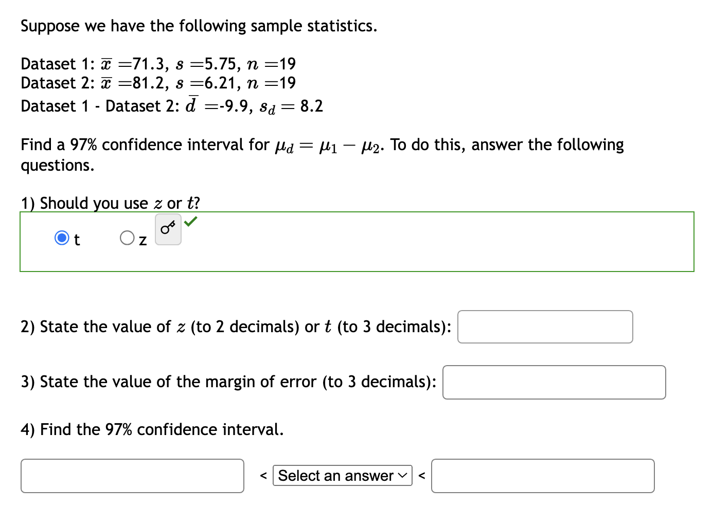 Solved Suppose we have the following sample | Chegg.com