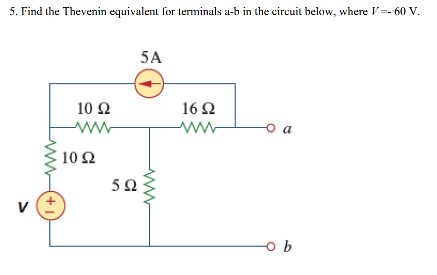 Solved Find the Thevenin equivalent for terminals a-b in the | Chegg.com