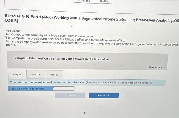 Solved Required information SB Exercise 6-16 through | Chegg.com