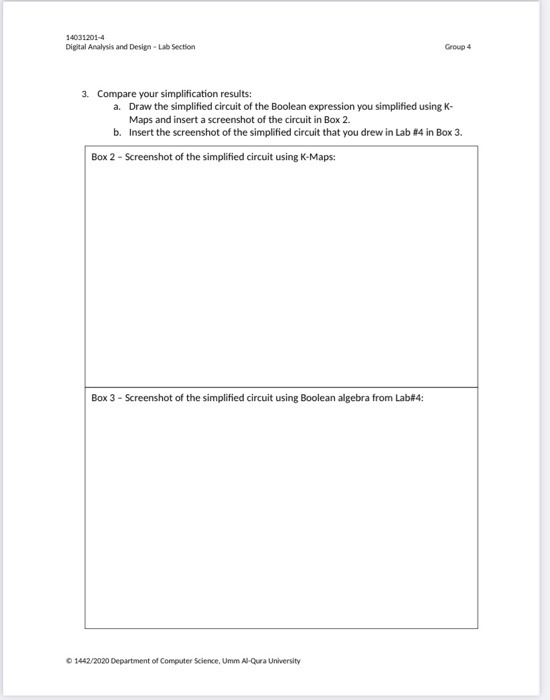 Solved Lab #5 - Implementation and Simplification of Boolean | Chegg.com