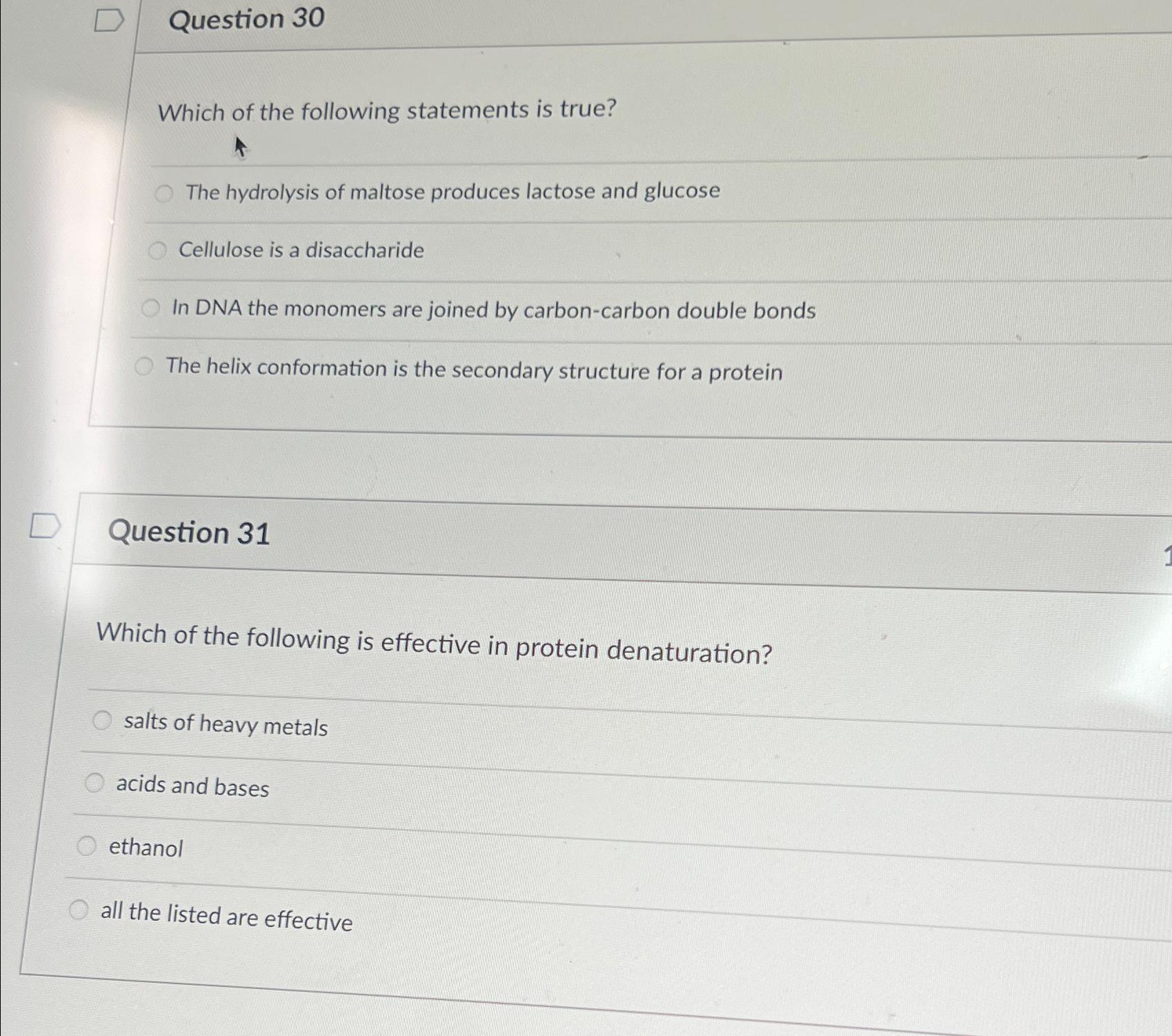 Solved Question 30Which of the following statements is | Chegg.com