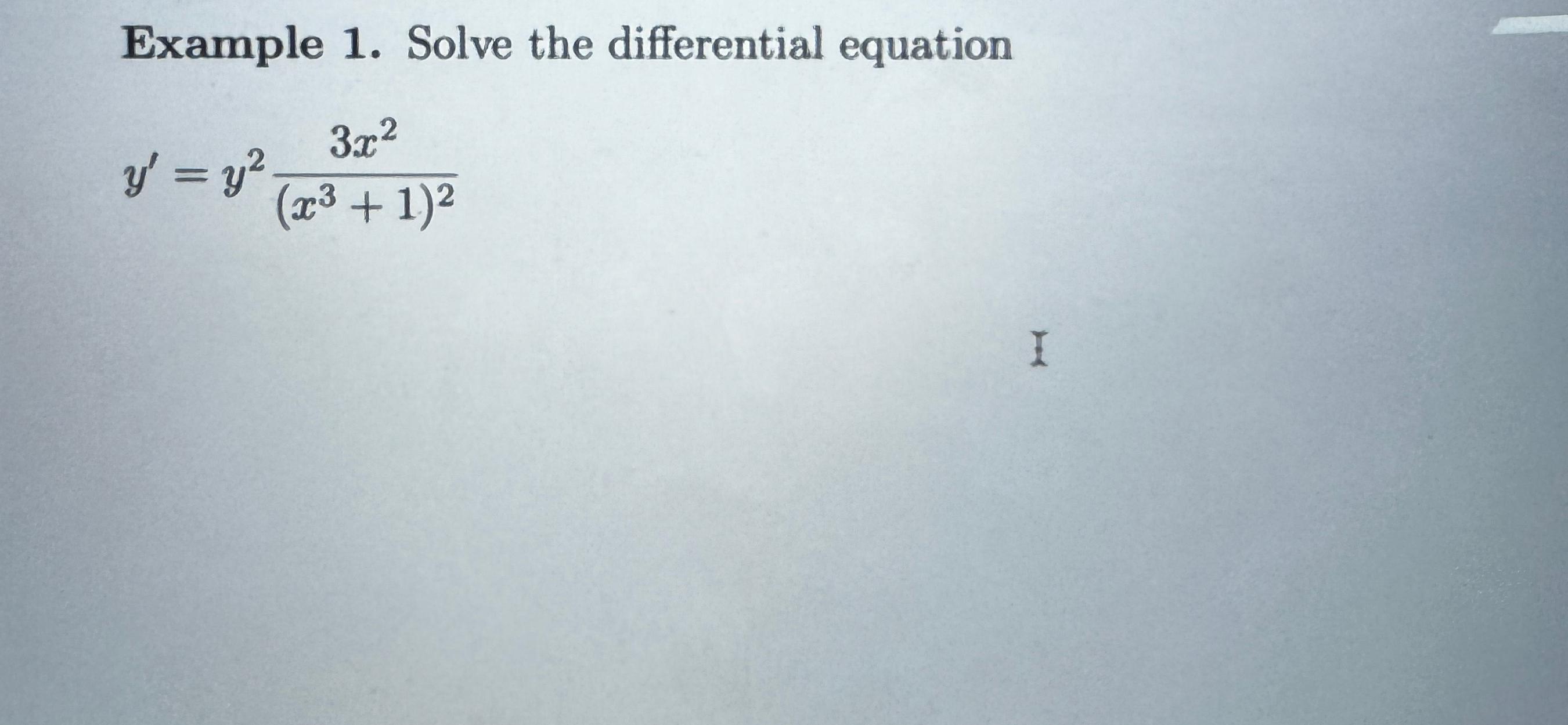 Solved Example 1. ﻿Solve the differential | Chegg.com