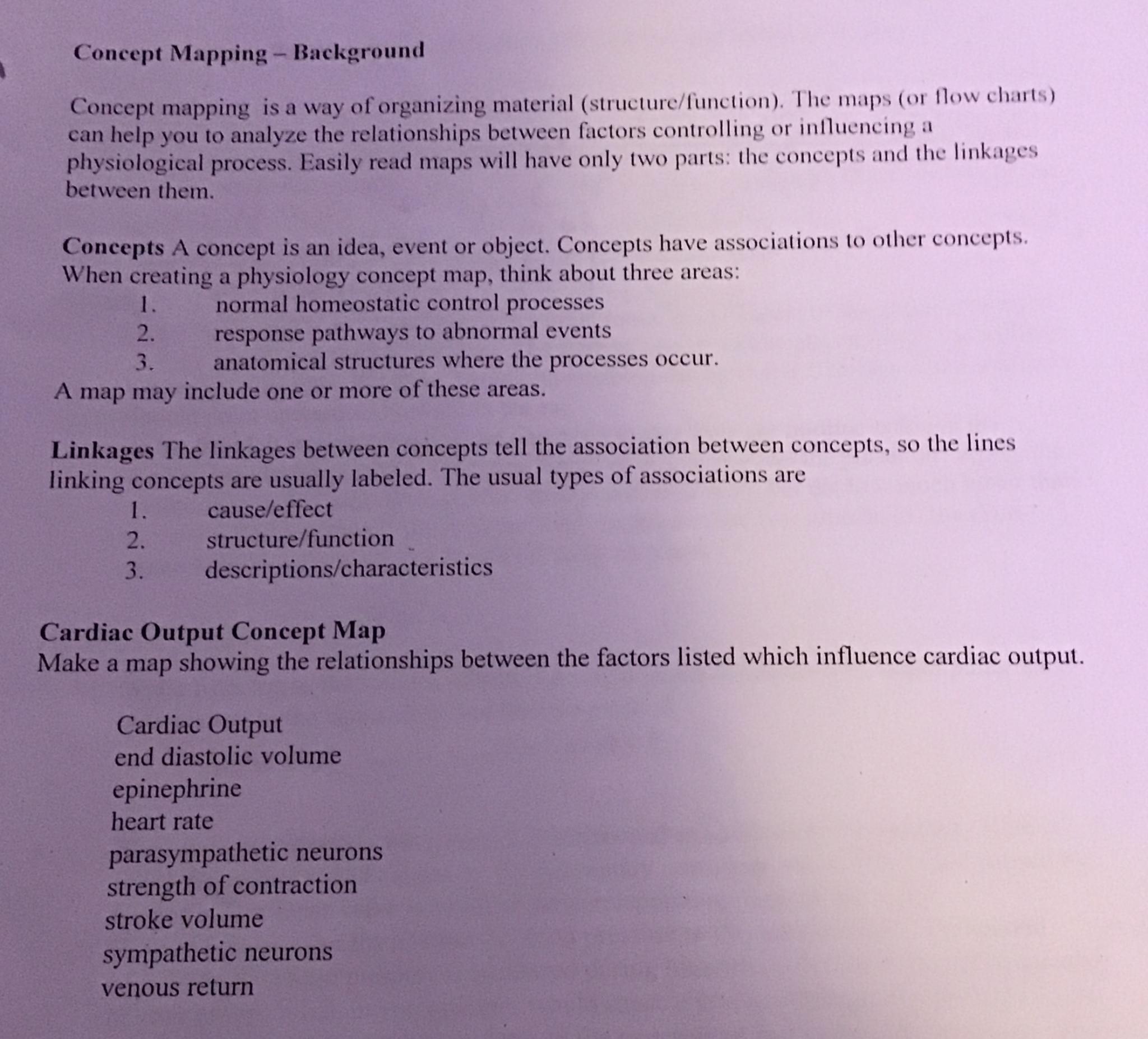 Solved Concept Mapping - ﻿BackgroundConcept mapping is a way | Chegg.com