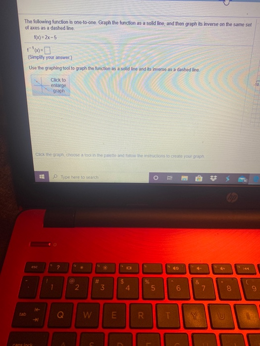 Solved The following function is one-to-one. Graph the | Chegg.com