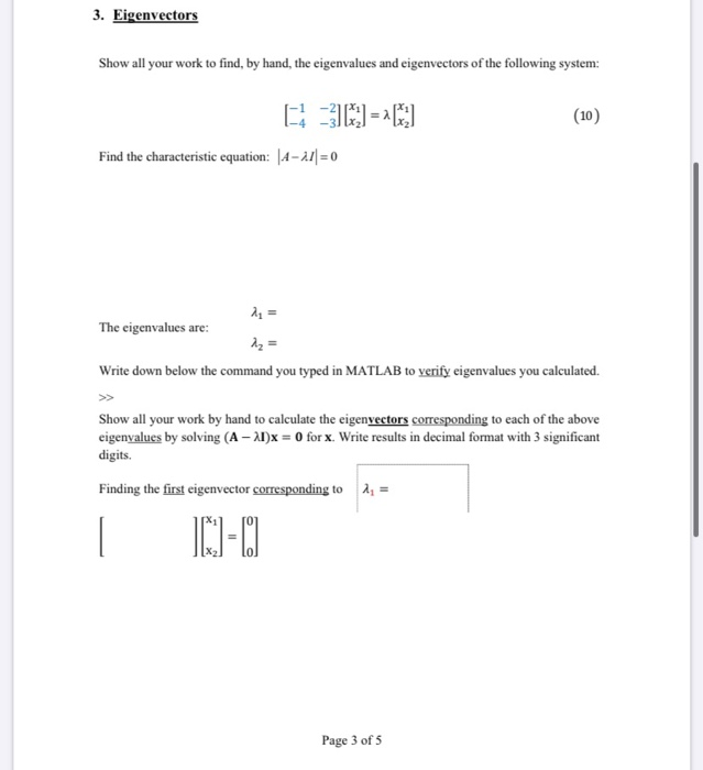 Solved Eigenvalues & Eigenvectors 1. Definition of | Chegg.com