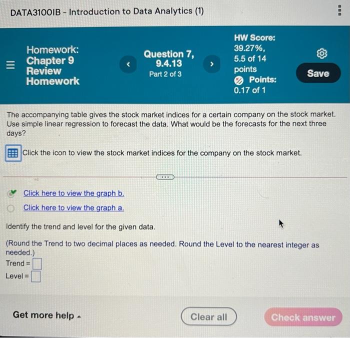 Solved DATA31001B - Introduction to Data Analytics (1) BBB | Chegg.com