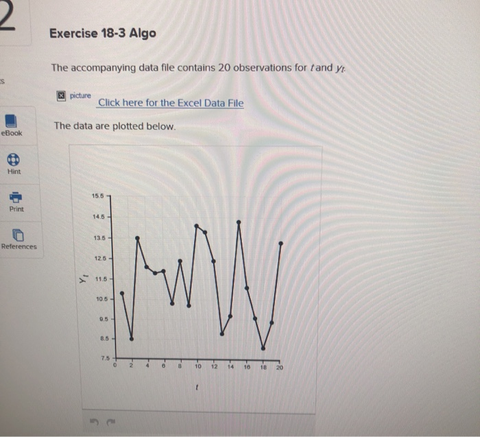 Solved Exercise 18-3 Algo The accompanying data file | Chegg.com