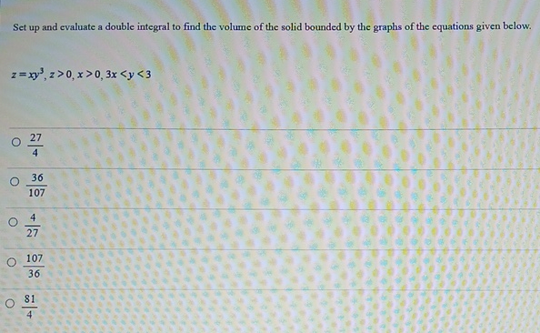 Solved Set up and evaluate a double integral to find the | Chegg.com