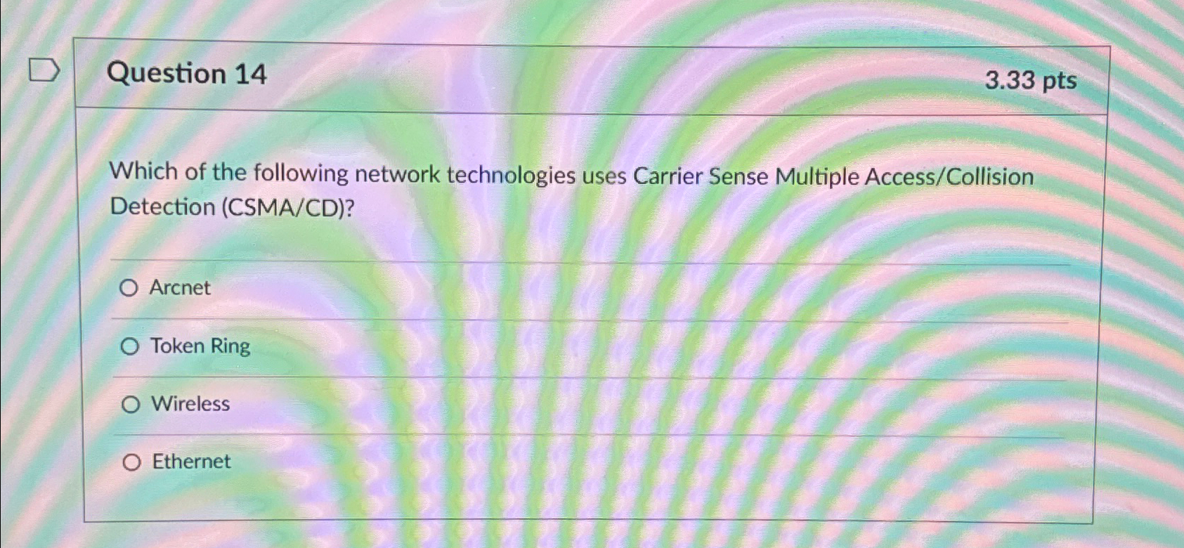Solved Question 143.33ptsWhich of the following network | Chegg.com