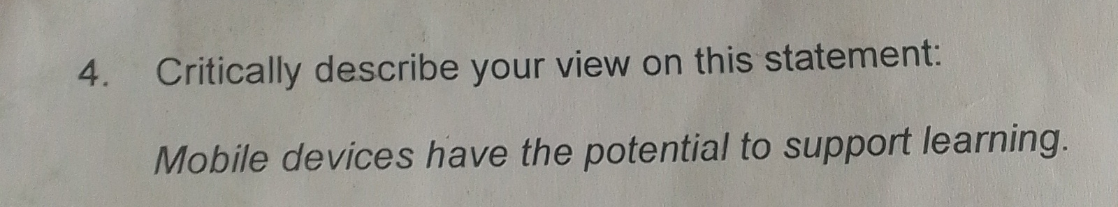 Solved Critically describe your view on this | Chegg.com