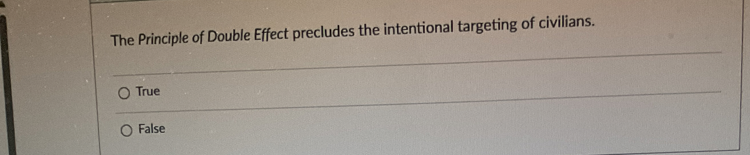 Solved The Principle of Double Effect precludes the | Chegg.com