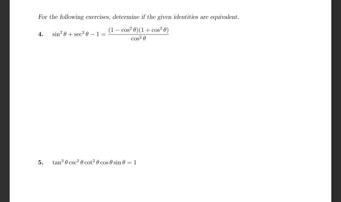 Solved For the following exercises, determine if the given | Chegg.com
