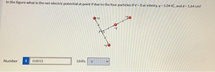 [Solved]: In the figure what is the net electric potential