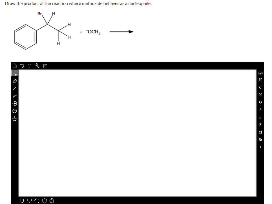 [Solved]: Draw the product of the reaction where methoxide
