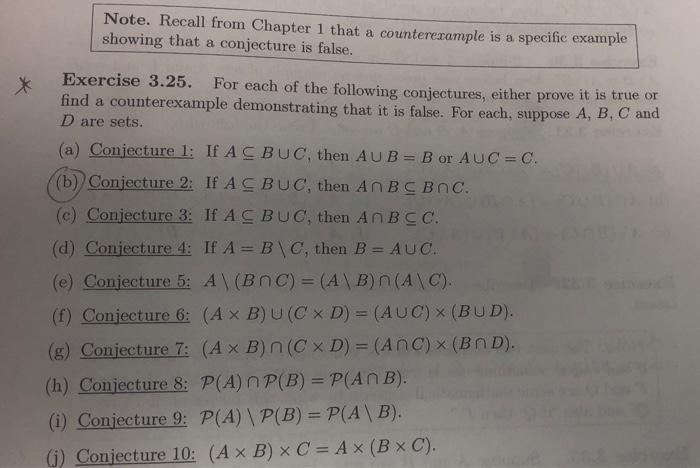 Solved Solve b) conjecture 2. show all needed work neatly. | Chegg.com