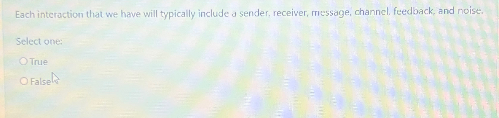 Solved Each interaction that we have will typically include | Chegg.com