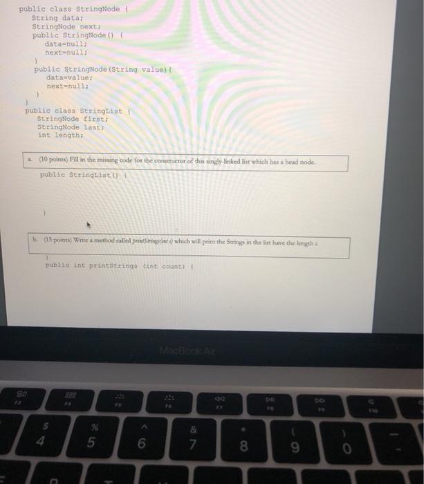 Solved Public Class Stringnode String Data Stringnode Next 4588