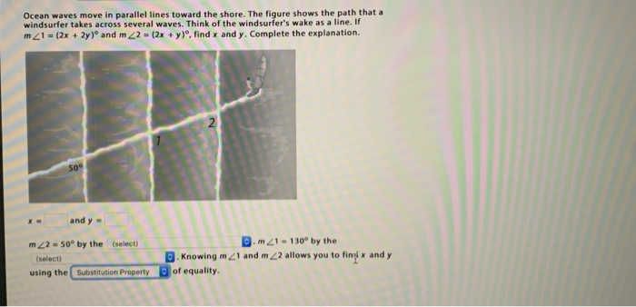 Solved Ocean waves move in parallel lines toward the shore. | Chegg.com