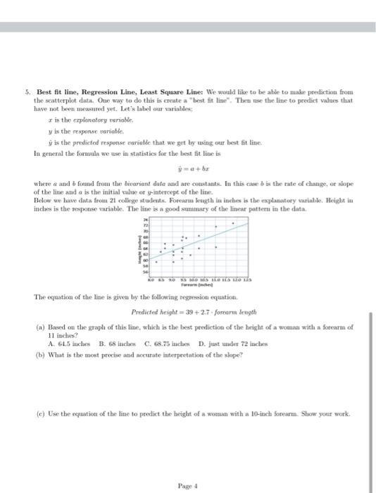 Solved 2. These scatterplots show various body measurements | Chegg.com