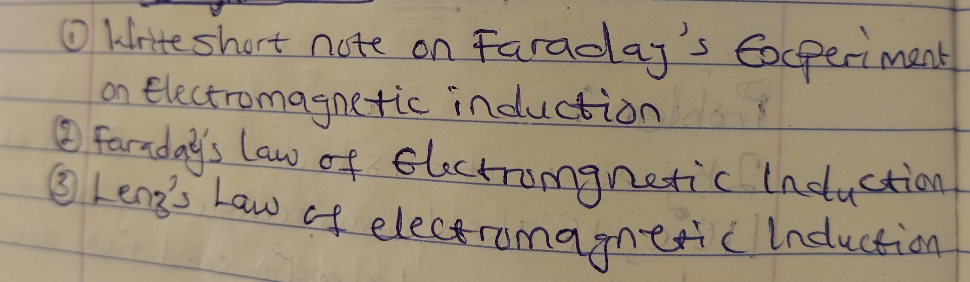 Solved (1) write short note on Faraday's Experiment on | Chegg.com Solved (1) write short note on Faraday's Experiment on | Chegg.com
