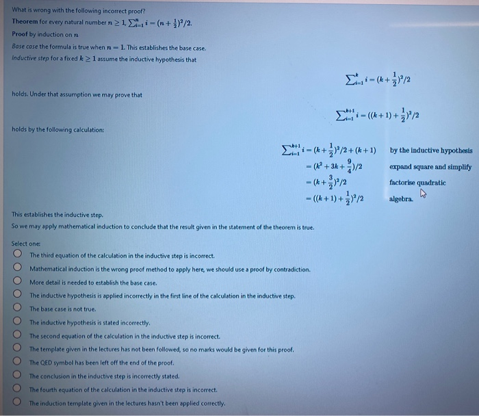 Solved What is wrong with the following incorrect proof? | Chegg.com