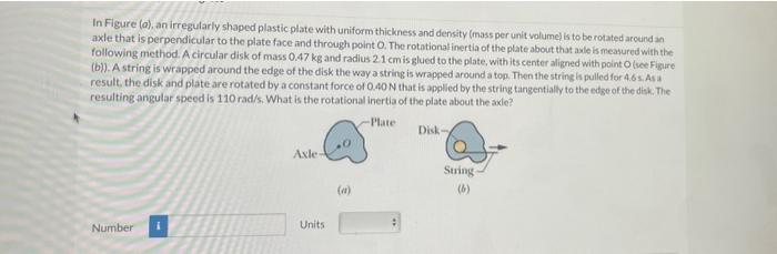Solved In Figure (a), an irregularly shaped plastic plate | Chegg.com