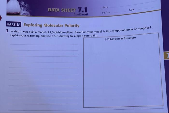 Solved DATA SHEET 7.1 (continued) Name Section Date PART B | Chegg.com Solved DATA SHEET 7.1 (continued) Name Section Date PART B | Chegg.com