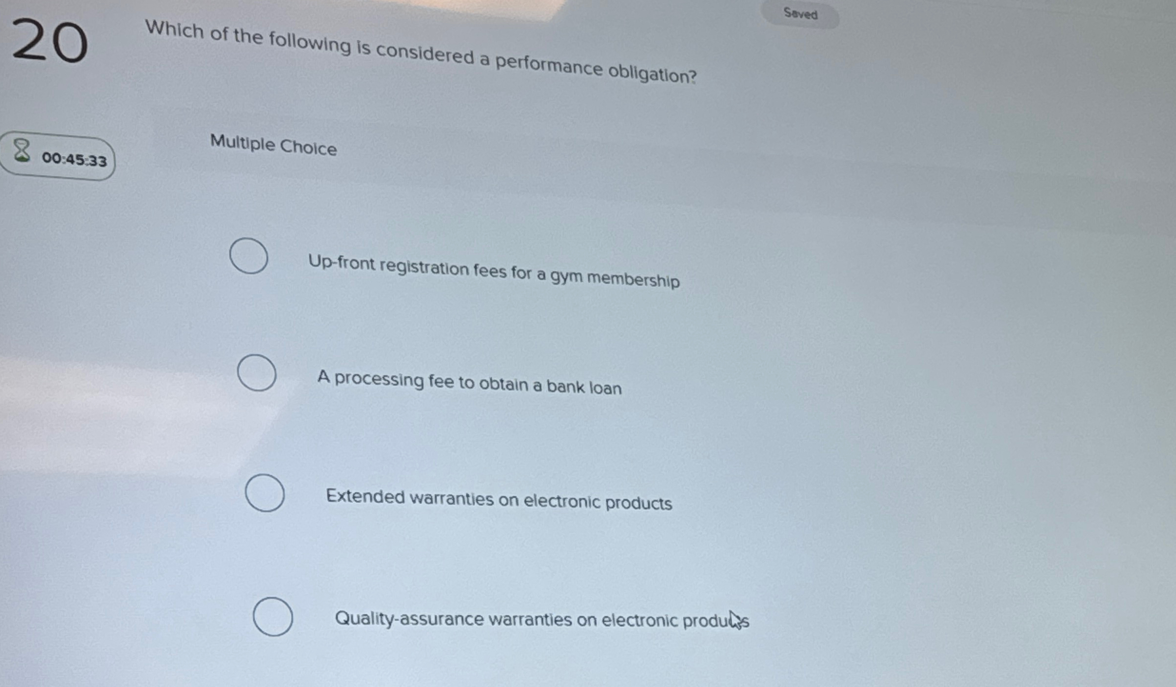 Solved 20Which of the following is considered a performance | Chegg.com
