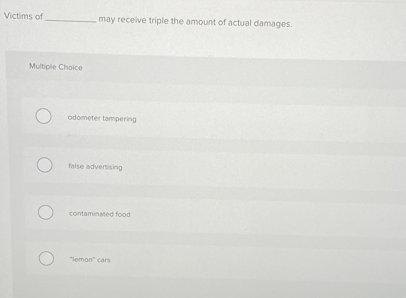 Solved Victims ofmay receive triple the amount of actual | Chegg.com
