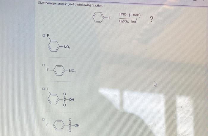Solved Give the major product(s) of the following reaction. | Chegg.com