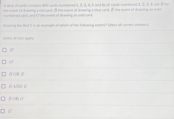 Solved A deck of cards contain SED cards numbered 1,2,3,4,5 | Chegg.com