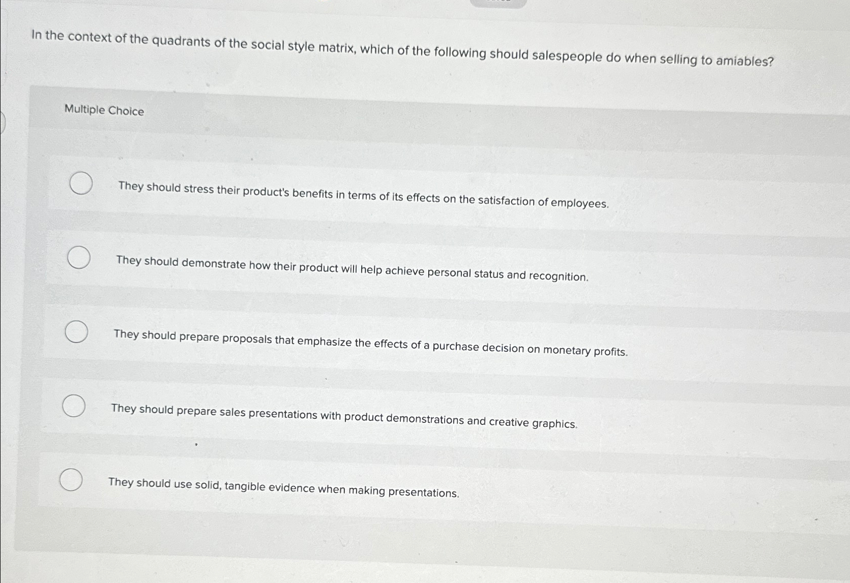 Solved In the context of the quadrants of the social style | Chegg.com