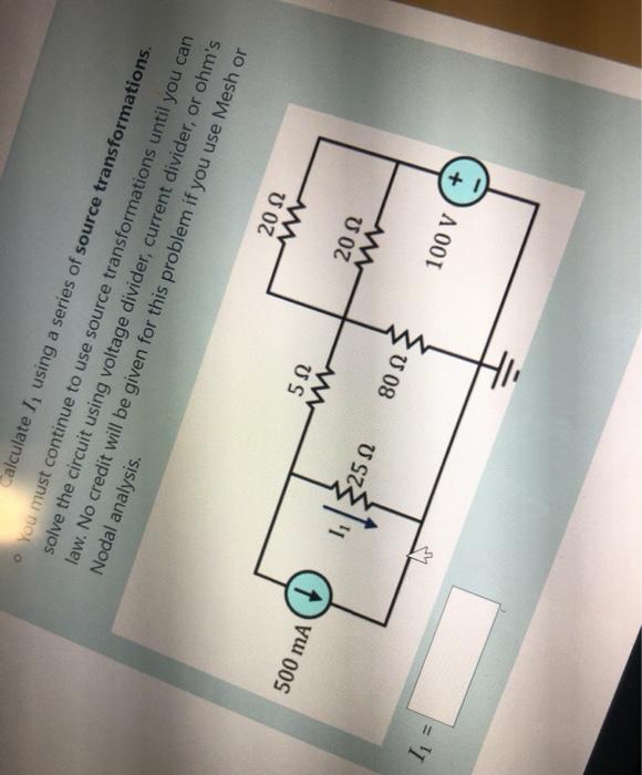 Solved Alculate I Using A Series Of Source Transformations