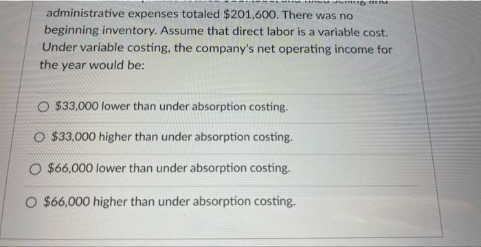 Solved Acme Company produces a single product. Last year, | Chegg.com