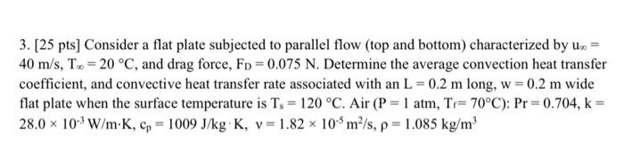 Solved 3. [ 25pts ] Consider a flat plate subjected to | Chegg.com