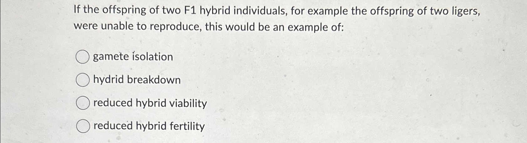 Solved If the offspring of two F1 ﻿hybrid individuals, for | Chegg.com