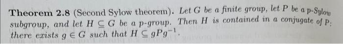 Solved 2.11. Use the second Sylow theorem, Corollary 1.14, | Chegg.com