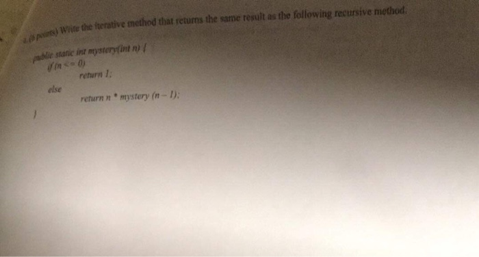 Solved While The Write The Iterative Method That Returns 