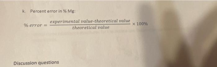 Solved Name: Data Tables Table 1. Mass data for magnesium | Chegg.com