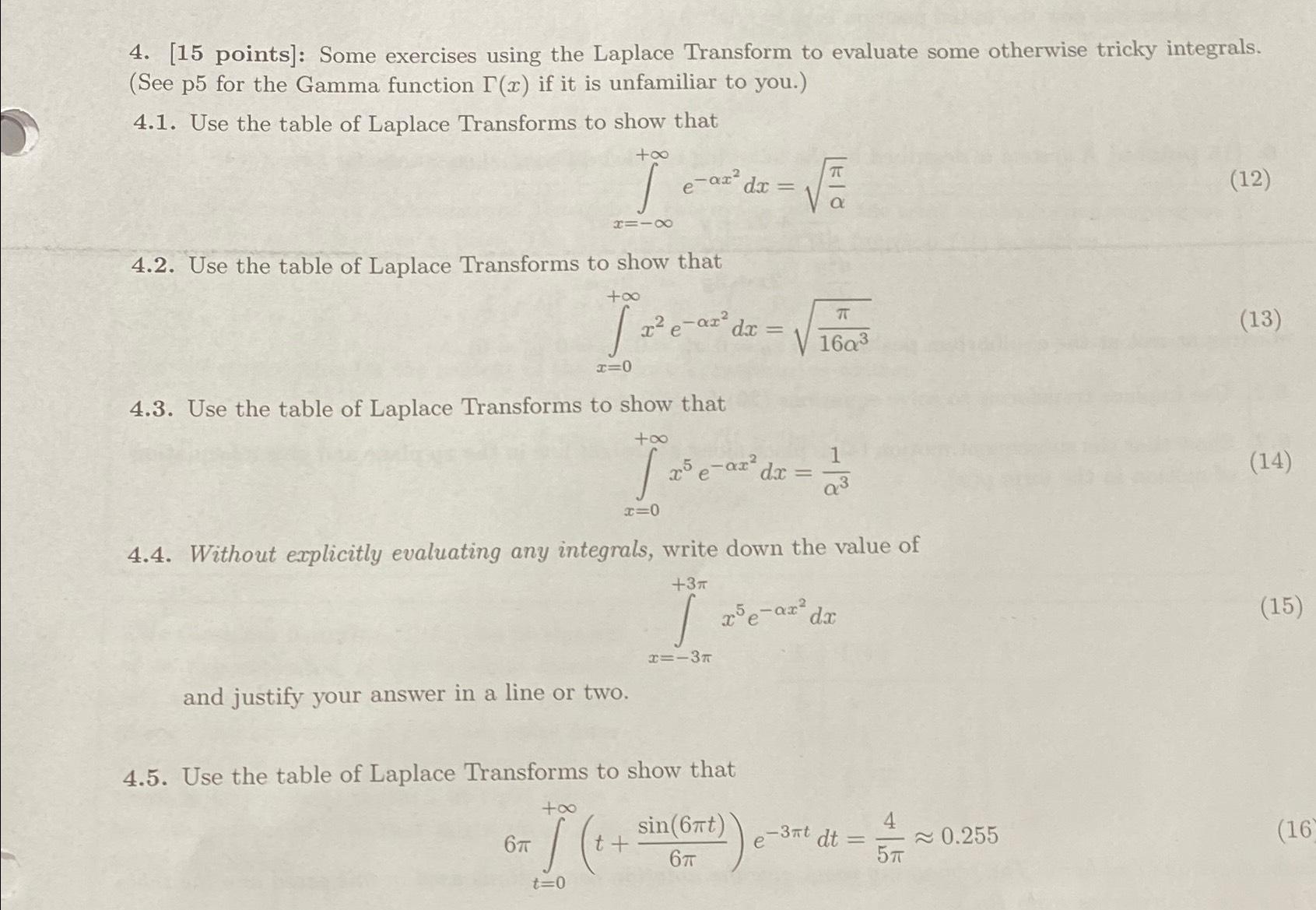 Solved Some exercises using the Laplace Transform to | Chegg.com