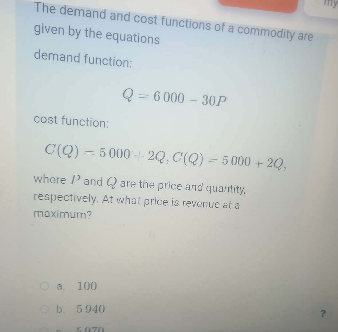 Solved The demand and cost functions of a commodity are | Chegg.com