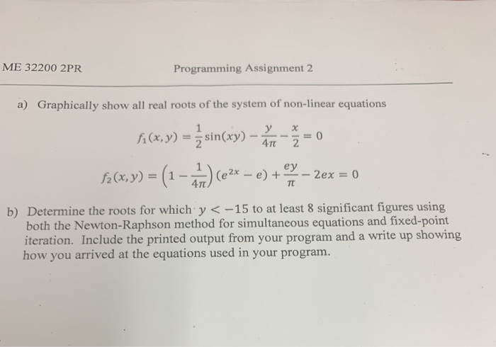 Solved ME 32200 2PR Programming Assignment 2 a) Graphically | Chegg.com