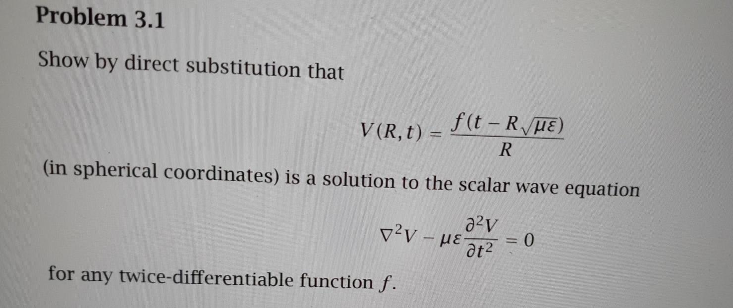 Solved Problem 3.1 Show by direct substitution that f(t - | Chegg.com