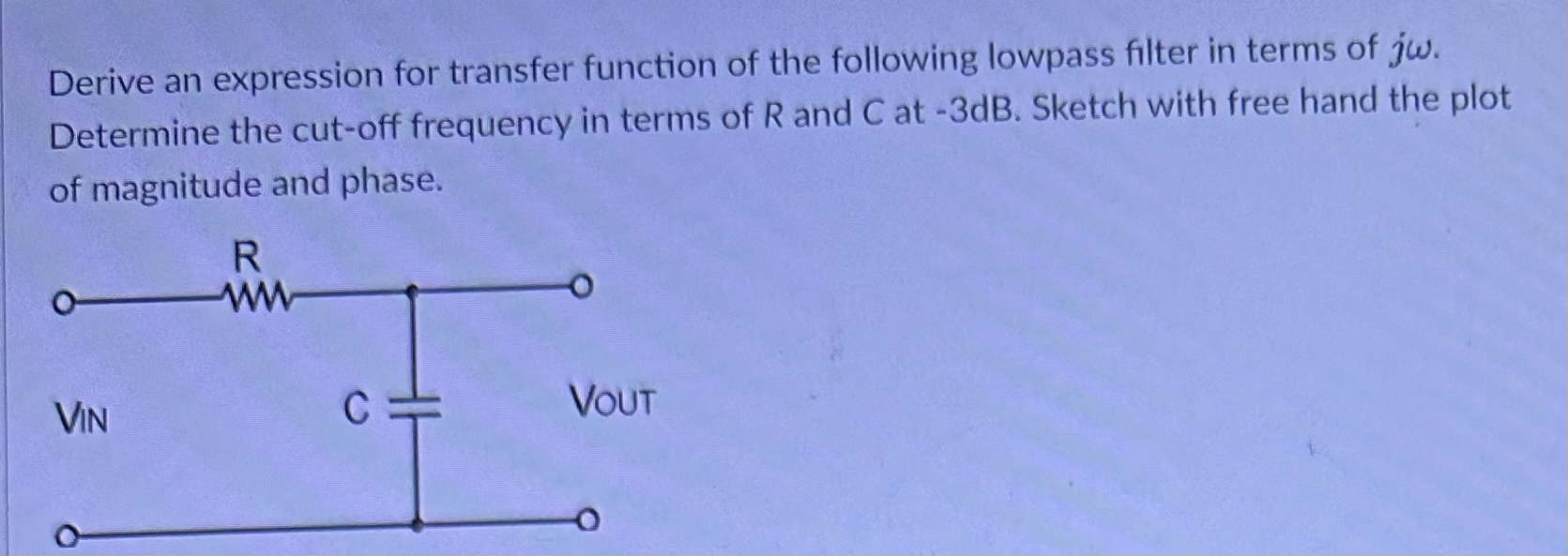 Solved Derive An Expression For Transfer Function Of The