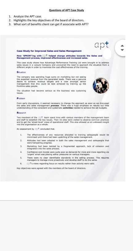 Solved Questions of APT Case Study 1. Analyze the APT case. | Chegg.com