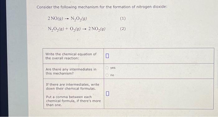 Solved Consider the following mechanism for the formation of | Chegg.com