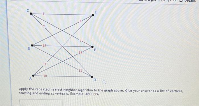 Solved B 15- 131 F E 10- D a Apply the repeated nearest | Chegg.com
