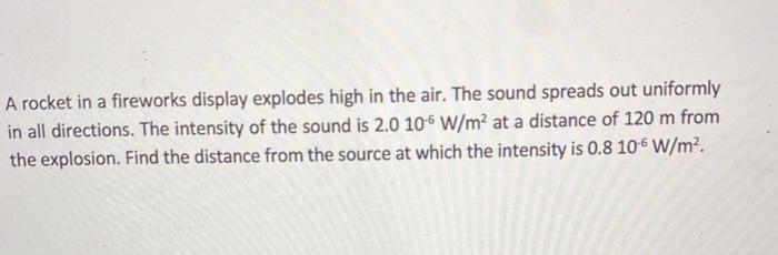 Solved A rocket in a fireworks display explodes high in the | Chegg.com