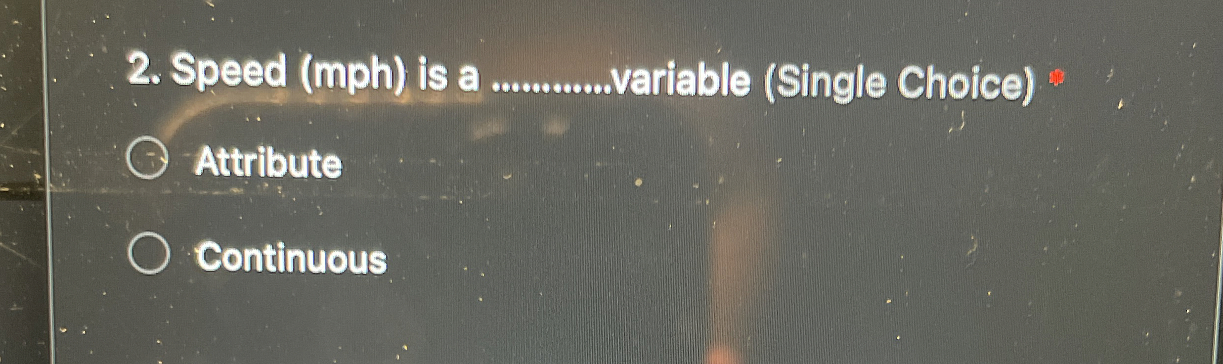 Solved Speed (mph) ﻿is a q, ﻿variable (Single | Chegg.com