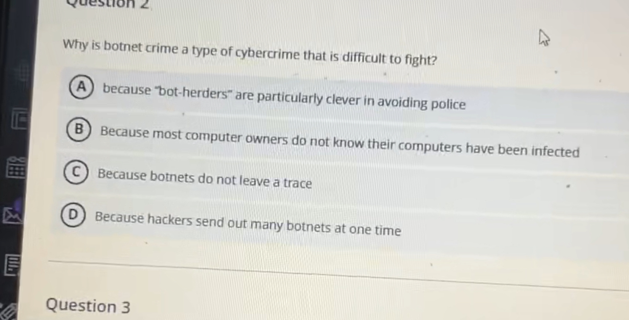 Solved Why is botnet crime a type of cybercrime that is | Chegg.com